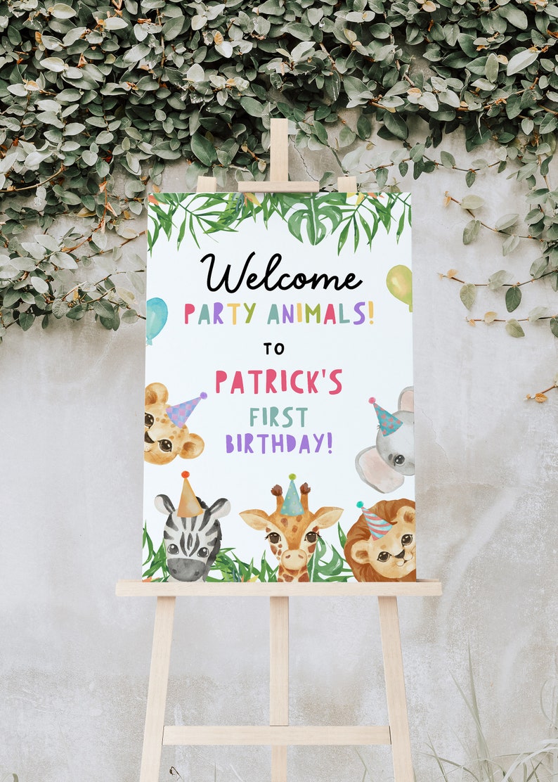 Editable Safari Welcome Sign Template Jungle Welcome Sign - Etsy