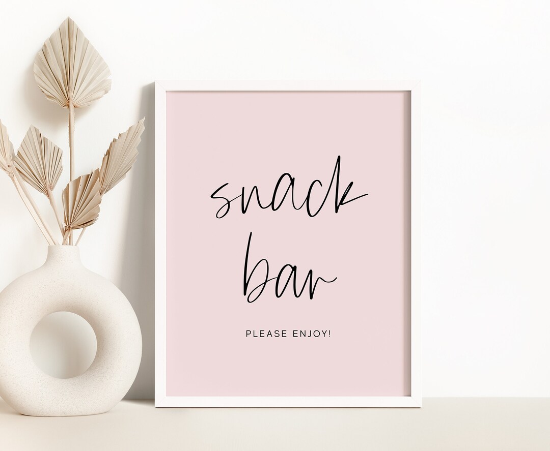 Snack Bar Sign INSTANT DOWNLOAD Take a Treat Baby Shower Sign Favor ...