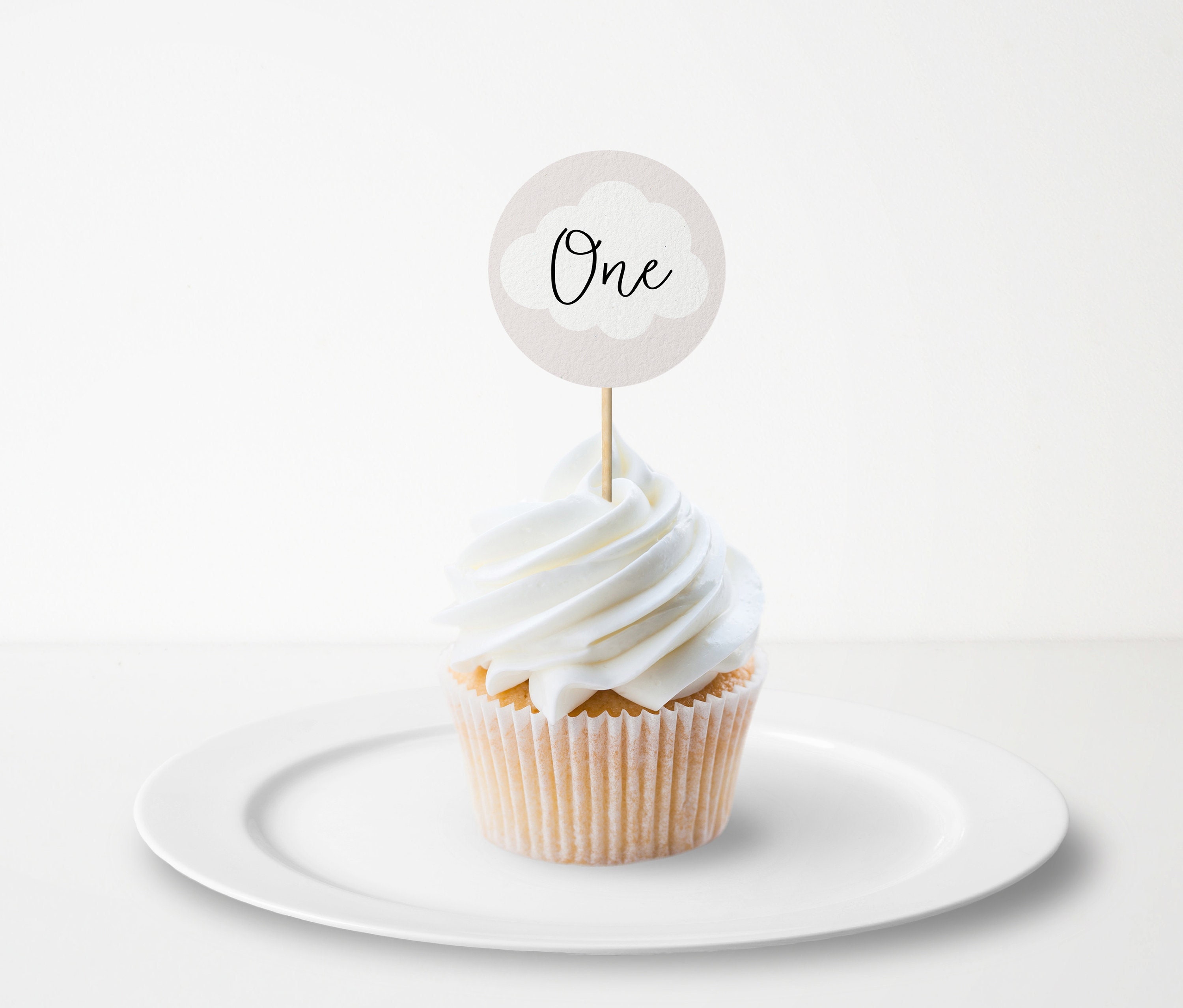 Editable Cupcake Toppers Printable Cloud Cupcake Topper - Etsy Australia