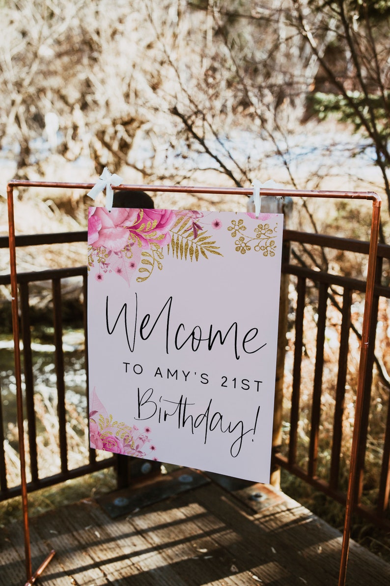 Editable Birthday Welcome Sign Birthday Welcome Poster INSTANT - Etsy