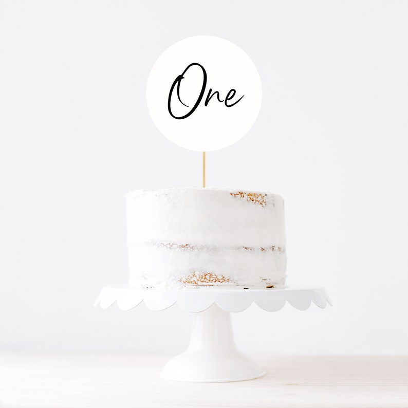 Editable Cake Toppers Simple Printable Cake Topper Template - Etsy