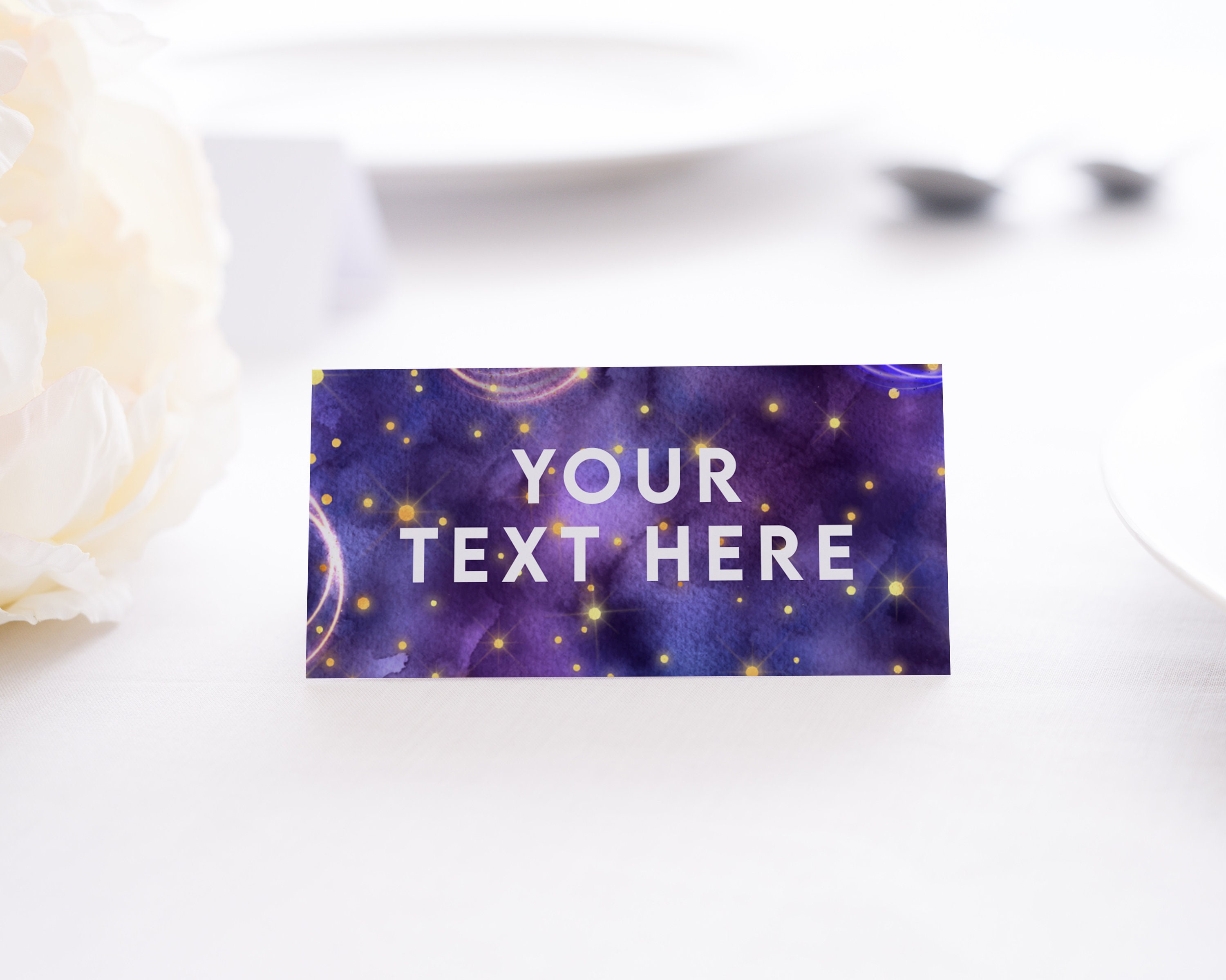 Galaxy Place Cards Template, Outer Space Editable Printable, Instant ...