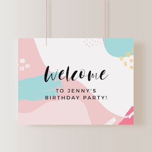 Editable Birthday Welcome Sign Poster INSTANT DOWNLOAD Birthday ...