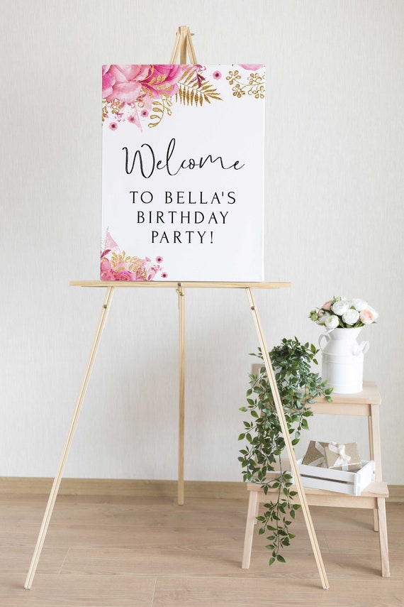 Editable Birthday Welcome Sign Birthday Welcome Poster INSTANT | Etsy