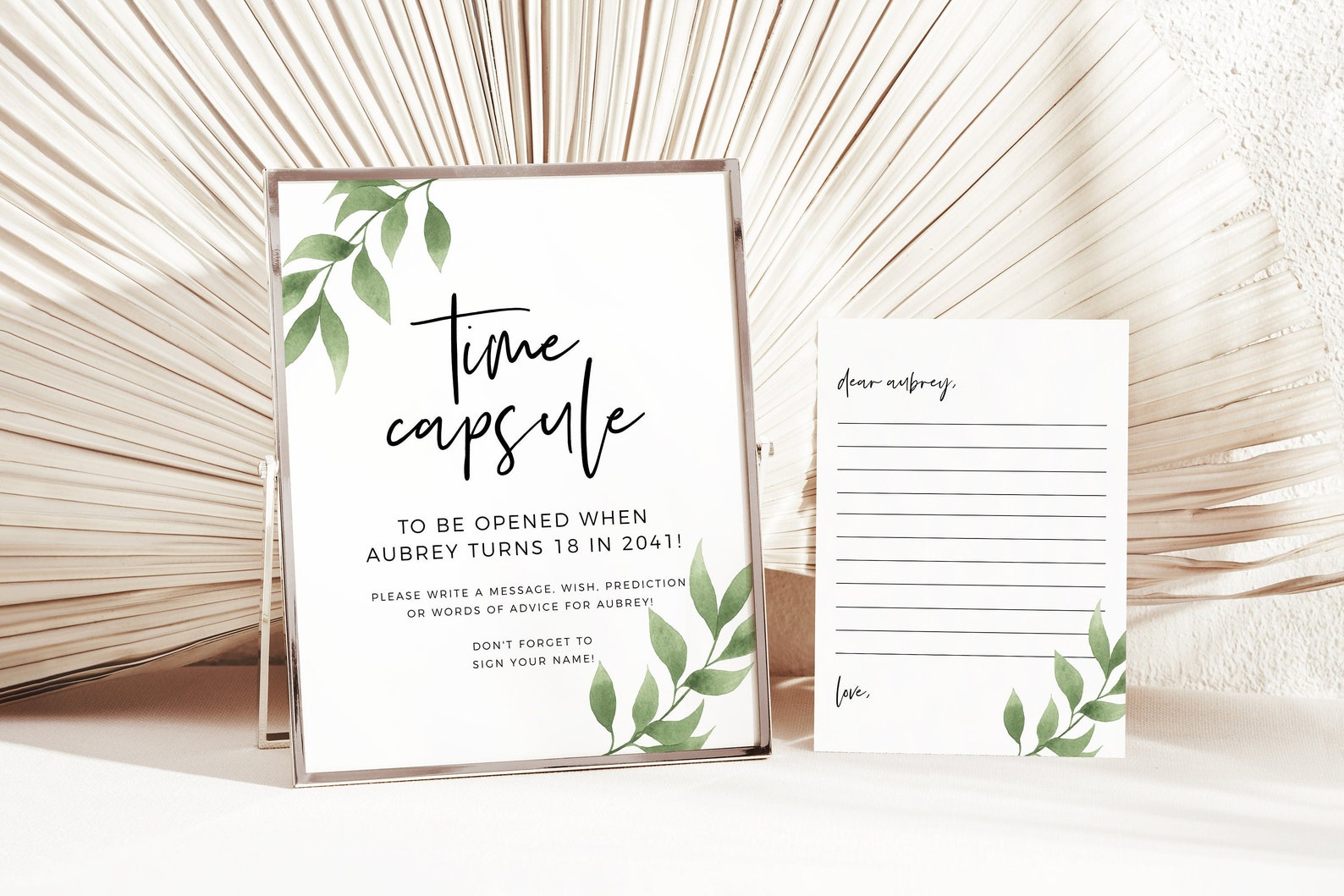Time Capsule & Matching Note Cards INSTANT DOWNLOAD Printable - Etsy ...