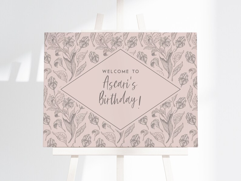 Editable Birthday Welcome Sign Birthday Welcome Poster INSTANT - Etsy