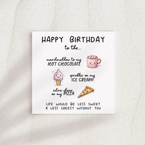 Funny Birthday Card for Bestie, Cheesy Joke Personalised DIY Editable ...