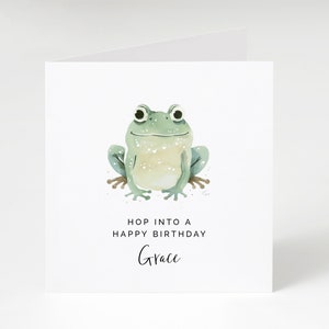 Editable Birthday Card Template, DIY Printable Cute Frog Toad ...