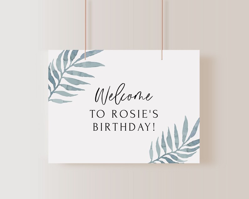 Editable Birthday Welcome Sign Birthday Welcome Poster INSTANT - Etsy ...