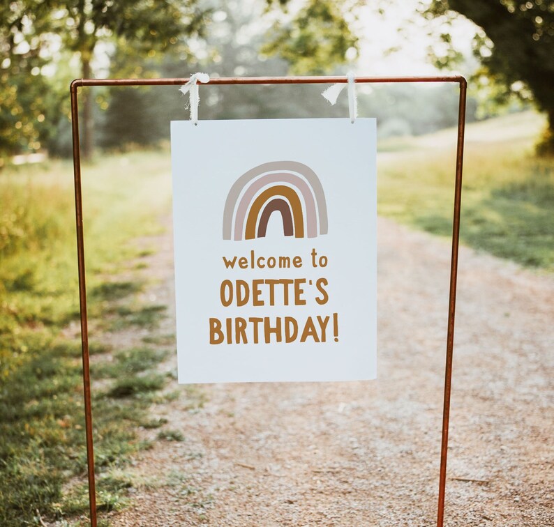 Rainbow Welcome Sign Rainbow Baby Shower Welcome Poster - Etsy Australia
