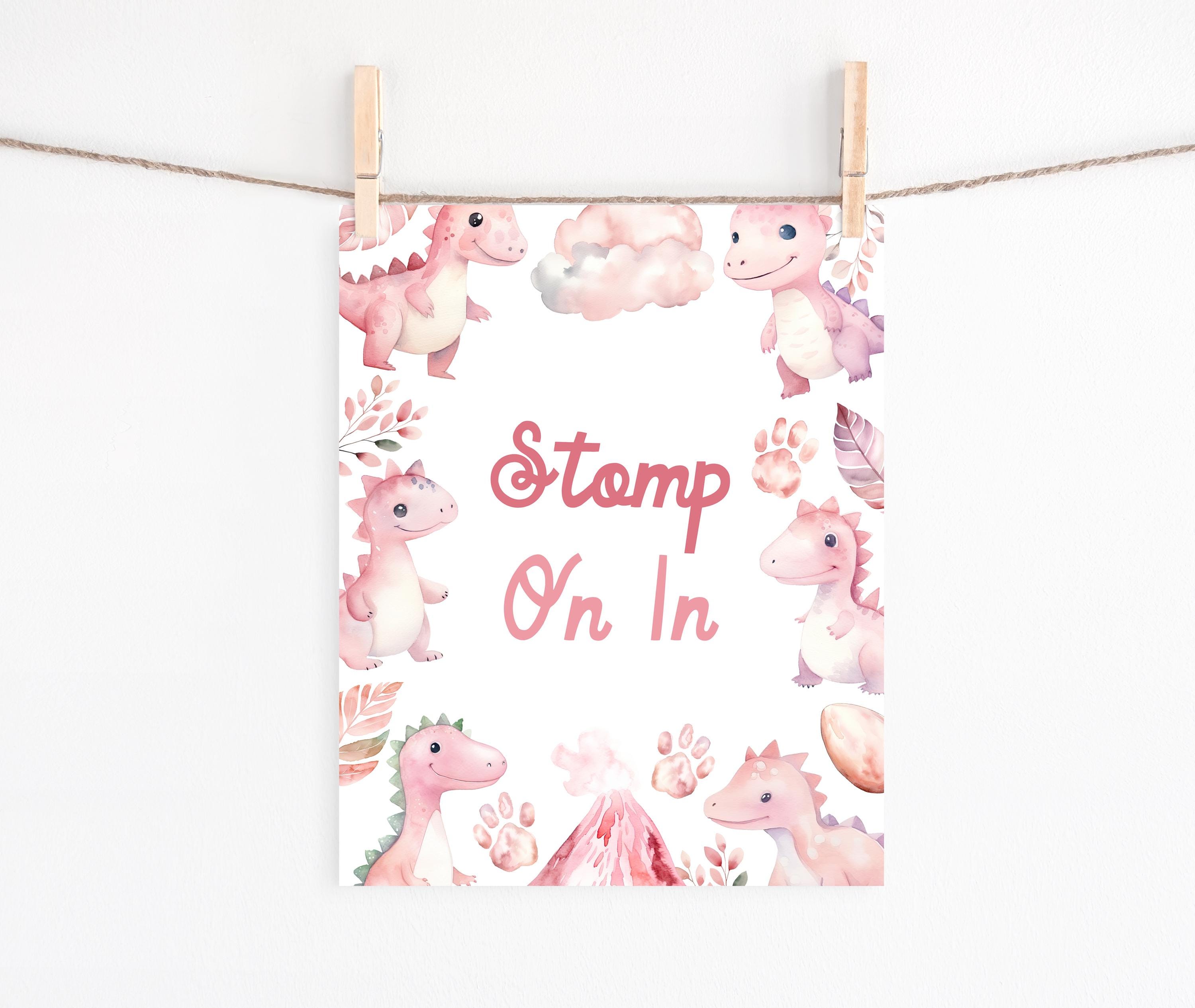 Stomp on in Sign, Editable Template Printable Instant Download Pink ...