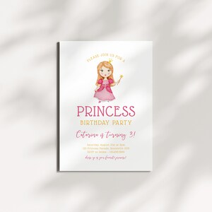 Editable Princess Invitation Template, Instant Download Printable ...