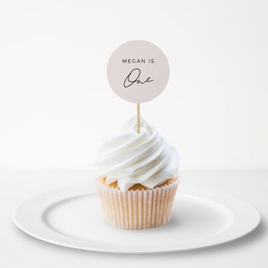Editable Cupcake Toppers, Printable Pink Cupcake Topper Template ...