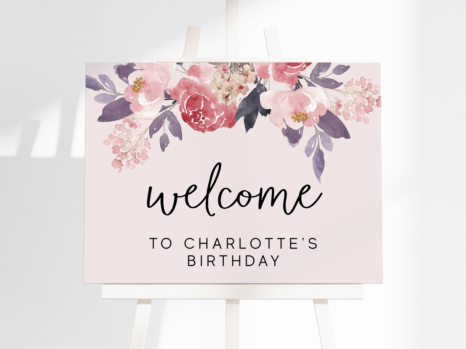 Editable Birthday Welcome Sign Birthday Welcome Poster INSTANT DOWNLOAD ...
