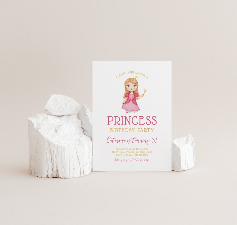 Editable Princess Invitation Template, Instant Download Printable ...