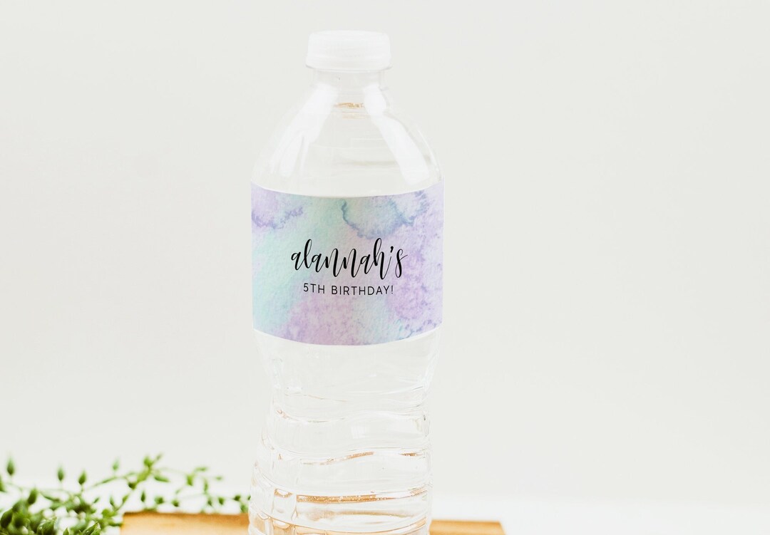 Rainbow Water Bottle Wrapper Template INSTANT DOWNLOAD Printable ...