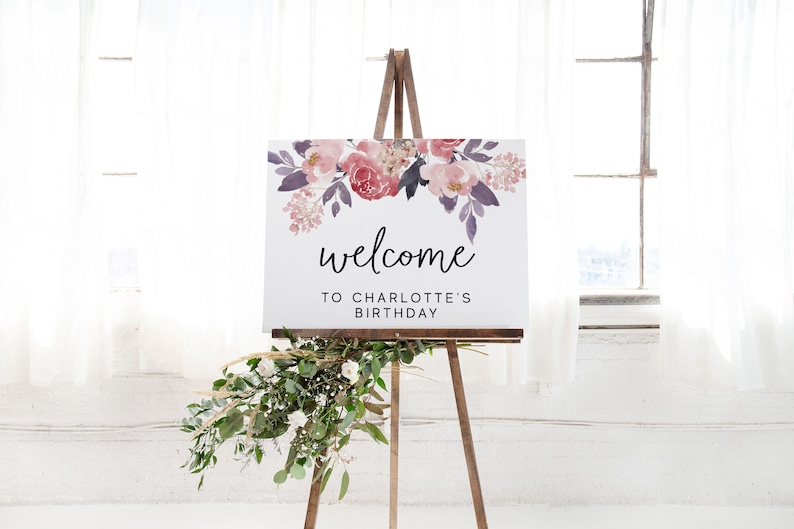Editable Welcome Sign Printable Instant Download Modern - Etsy