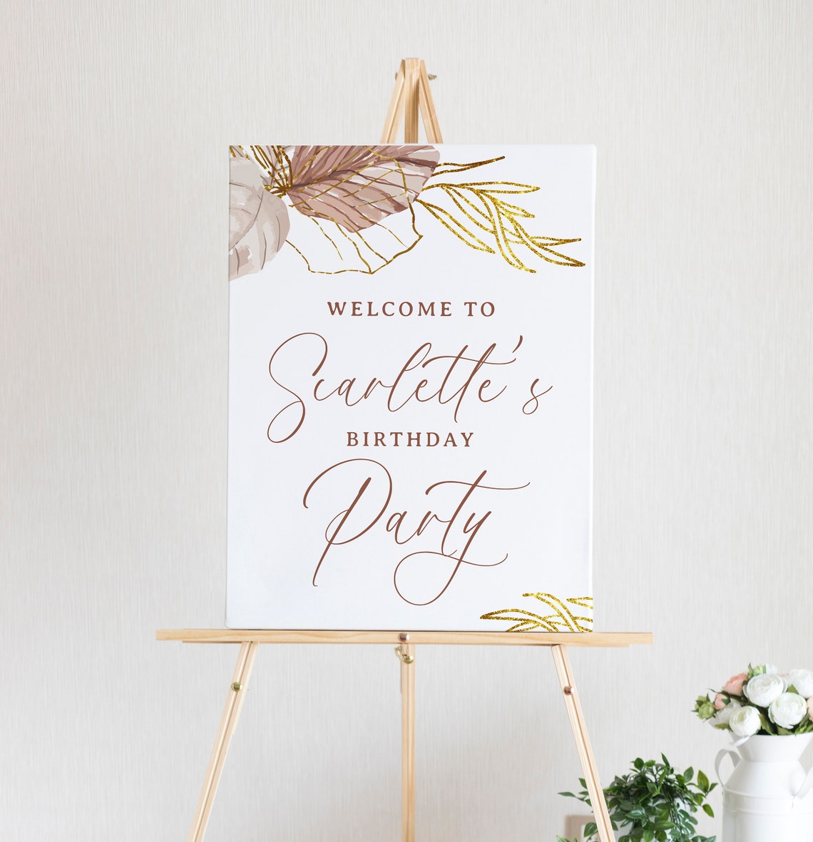Bohemian Birthday Welcome Sign, Editable Printable Template Instant ...