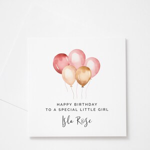 Editable Birthday Card Template, DIY Printable Pink Gold Balloons ...