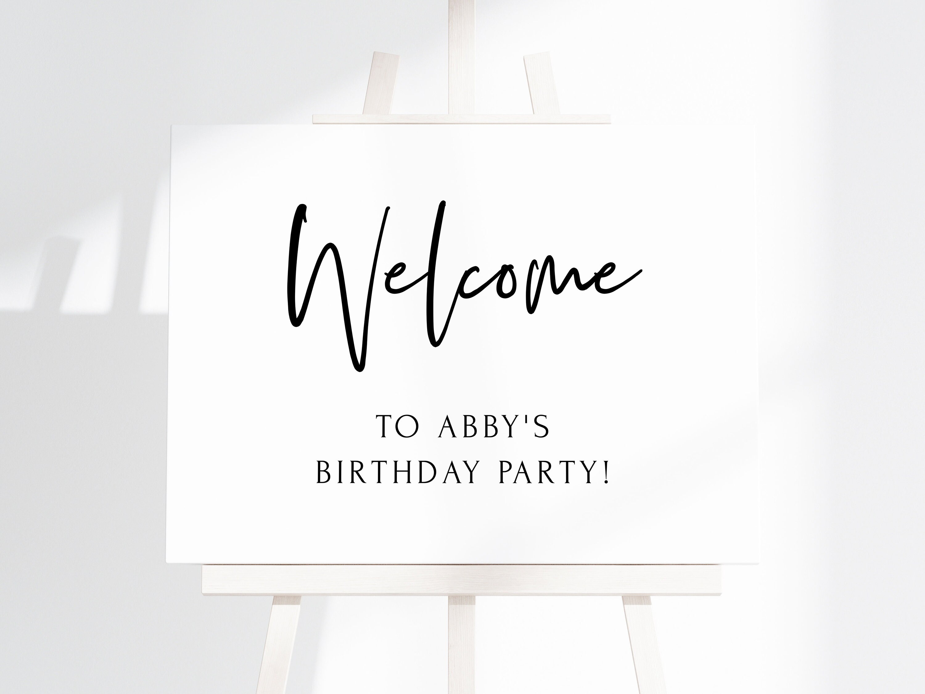 Editable Birthday Welcome Sign Birthday Welcome Poster INSTANT - Etsy ...
