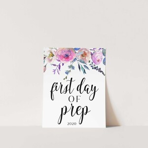 First Day of Prep Sign, Printable First Day Sign, Editable Back to ...