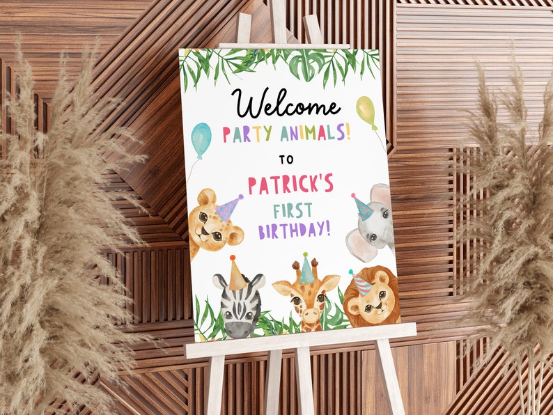 Editable Safari Welcome Sign Template Jungle Welcome Sign - Etsy