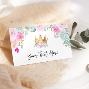 Princess Place Cards Template, Princess Party Decorations Printable ...