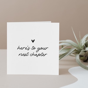 Good Luck Card, Personalised New Chapter Greeting Card Printable ...
