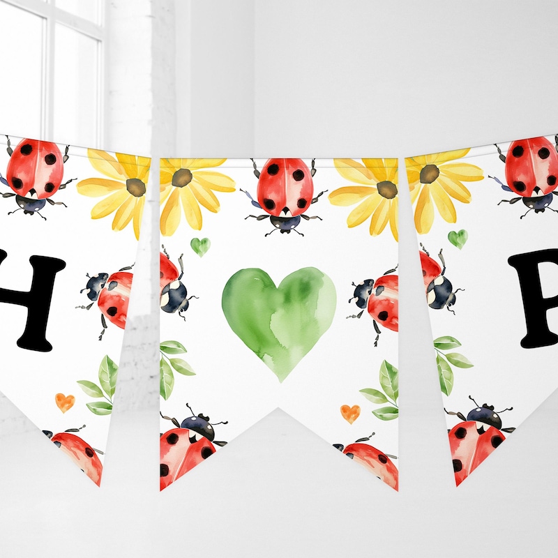 Ladybug Banner - Etsy