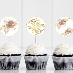 Editable Cupcake Toppers, Printable Cupcake Topper Template, Instant ...