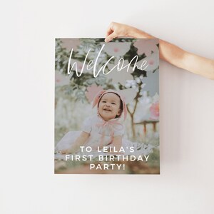 Editable Birthday Welcome Sign Photo Birthday Welcome Poster INSTANT ...