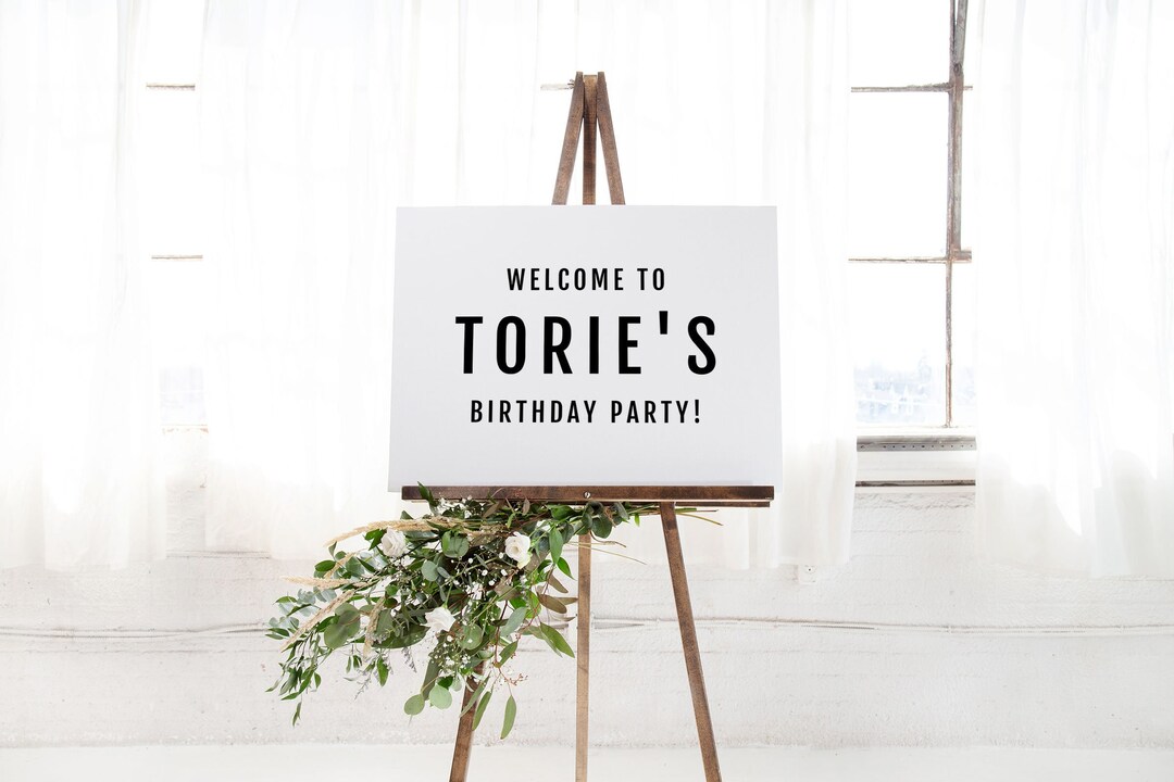 Editable Birthday Welcome Sign Birthday Welcome Poster INSTANT DOWNLOAD ...