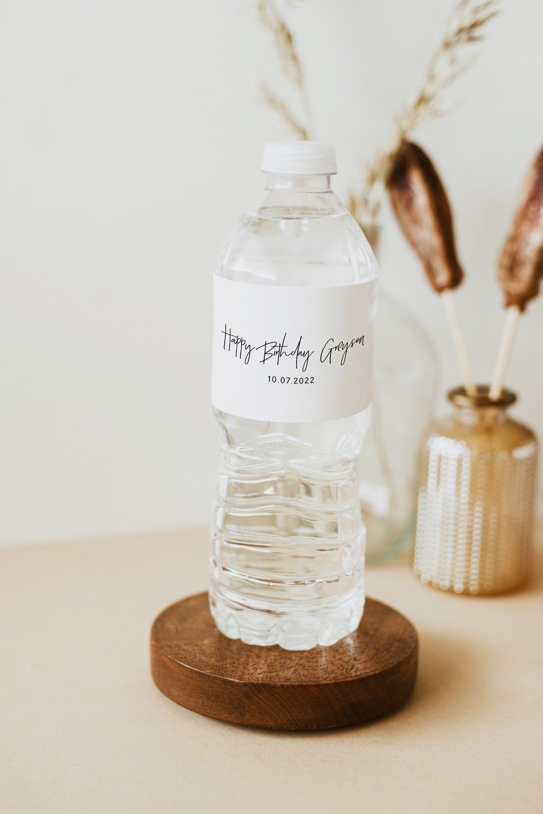 Simple Water Bottle Wrapper Template INSTANT DOWNLOAD Printable ...