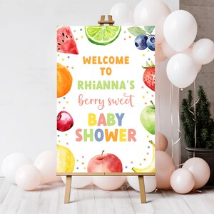 Fruit Welcome Sign, Editable Template Printable DIY Instant Download ...