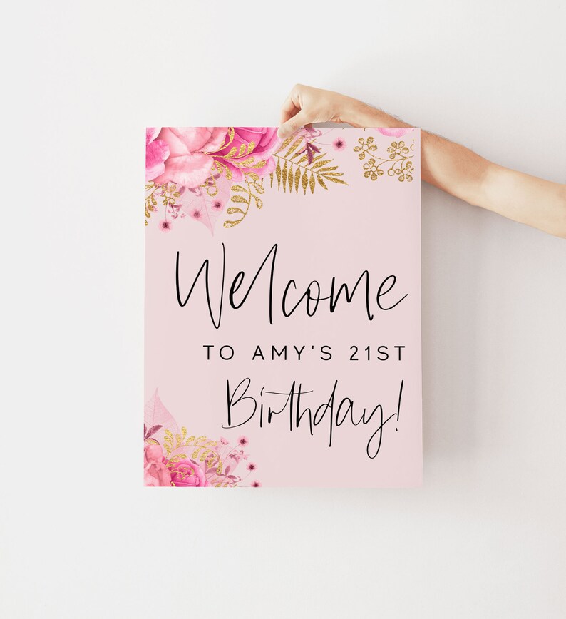 Editable Birthday Welcome Sign Birthday Welcome Poster INSTANT - Etsy