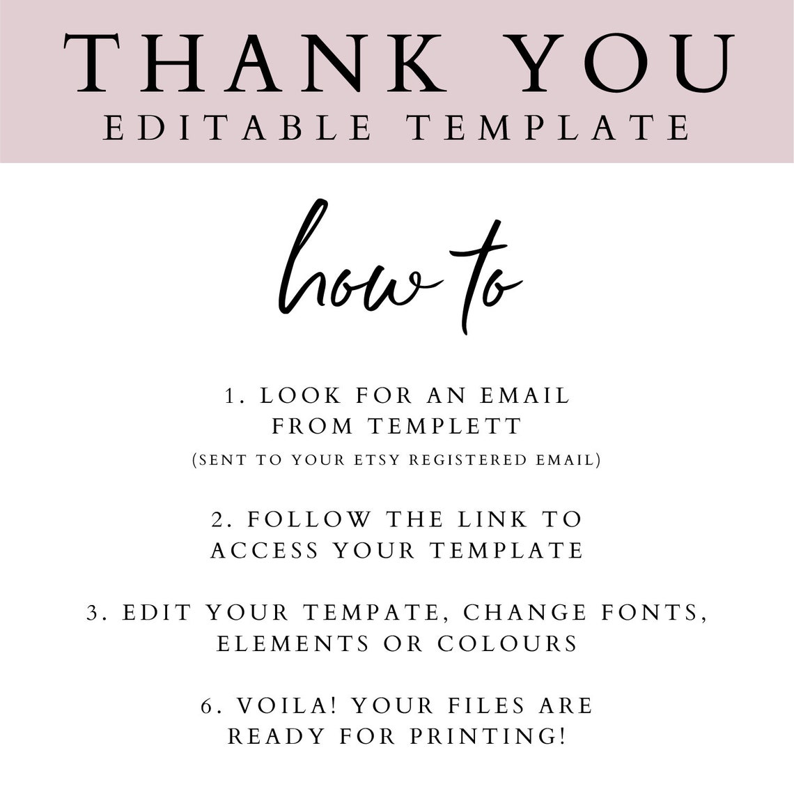 Blue Thank You Card INSTANT DOWNLOAD Personalised Thank You | Etsy