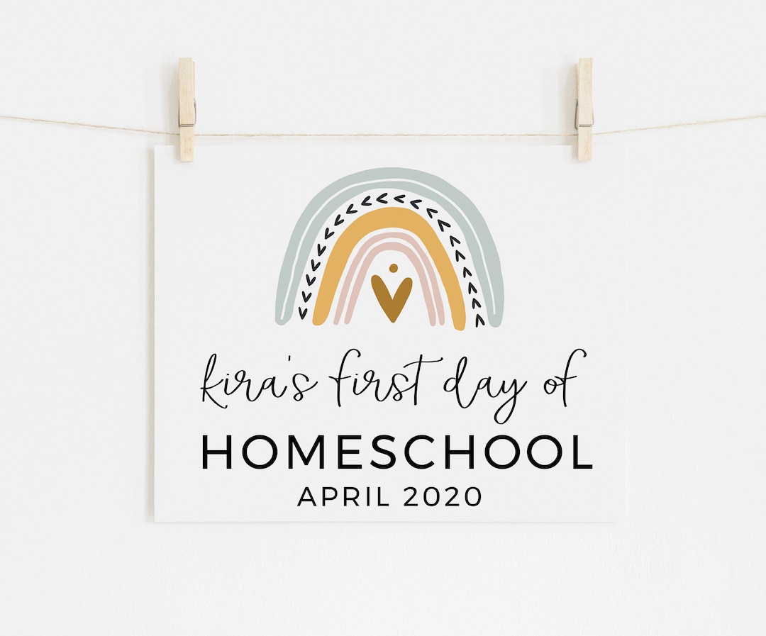 First Day of Homeschool Sign, INSTANT DOWNLOAD Back to School Sign ...