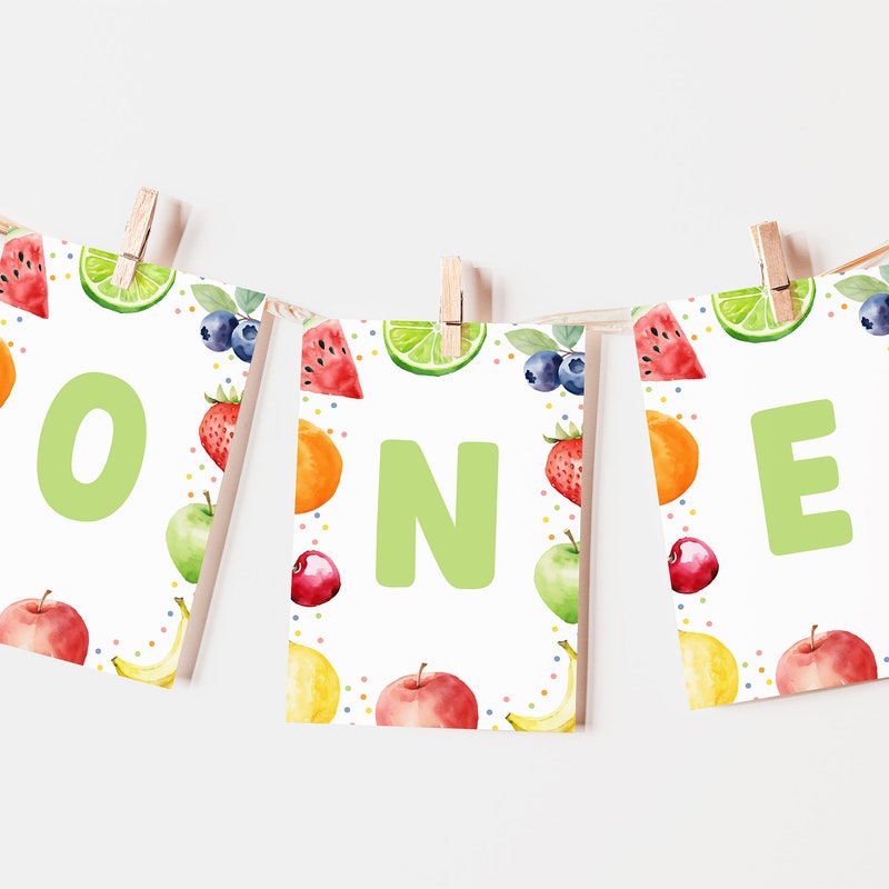 Birthday Bunting Fruit - Etsy
