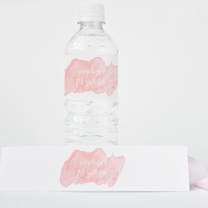 Editable Pastel Water Bottle Labels, Girls Pastel Pink Birthday Party ...