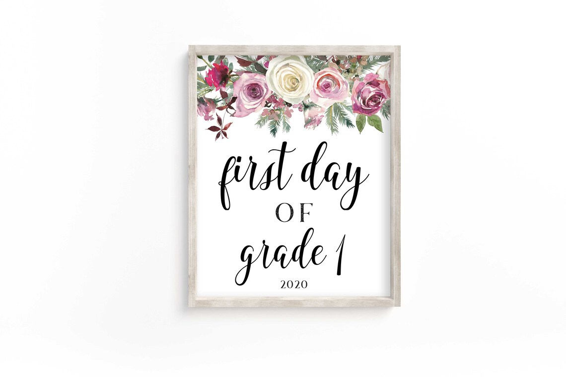 First Day Grade 1 Sign, Printable First Day Sign, Editable Back to ...