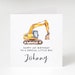 Birthday Card for Boys Crane & Bulldozer Personalised - Etsy