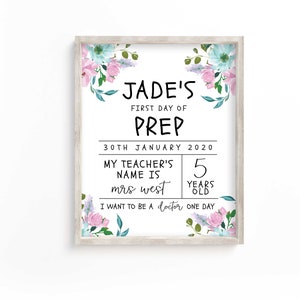 First Day of Prep Sign, Printable First Day Sign, Editable Back to ...