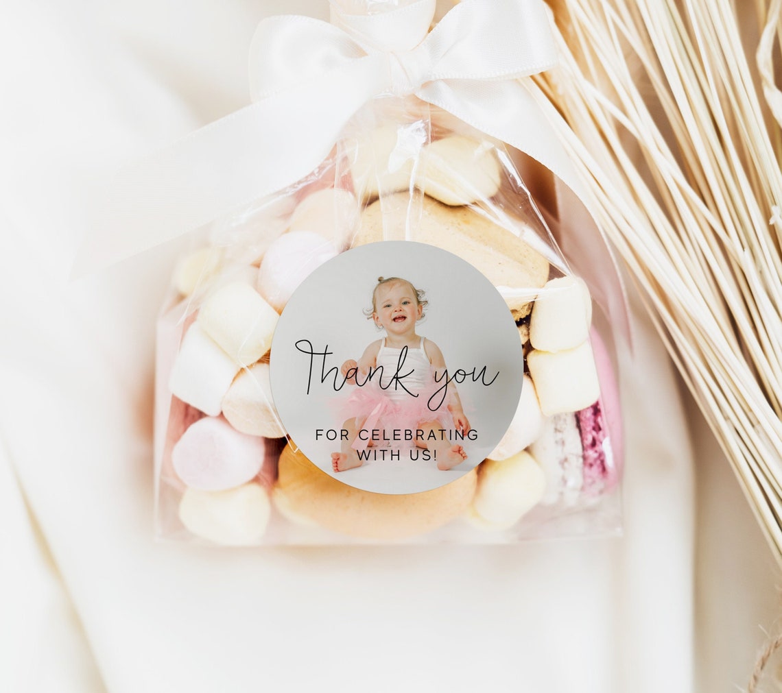 Editable Thank You Tag Birthday Party Favor Tag Photo Birthday - Etsy