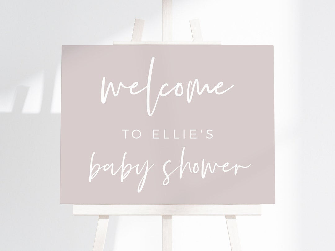 Editable Baby Shower Welcome Sign Printable, Instant Download Girls ...
