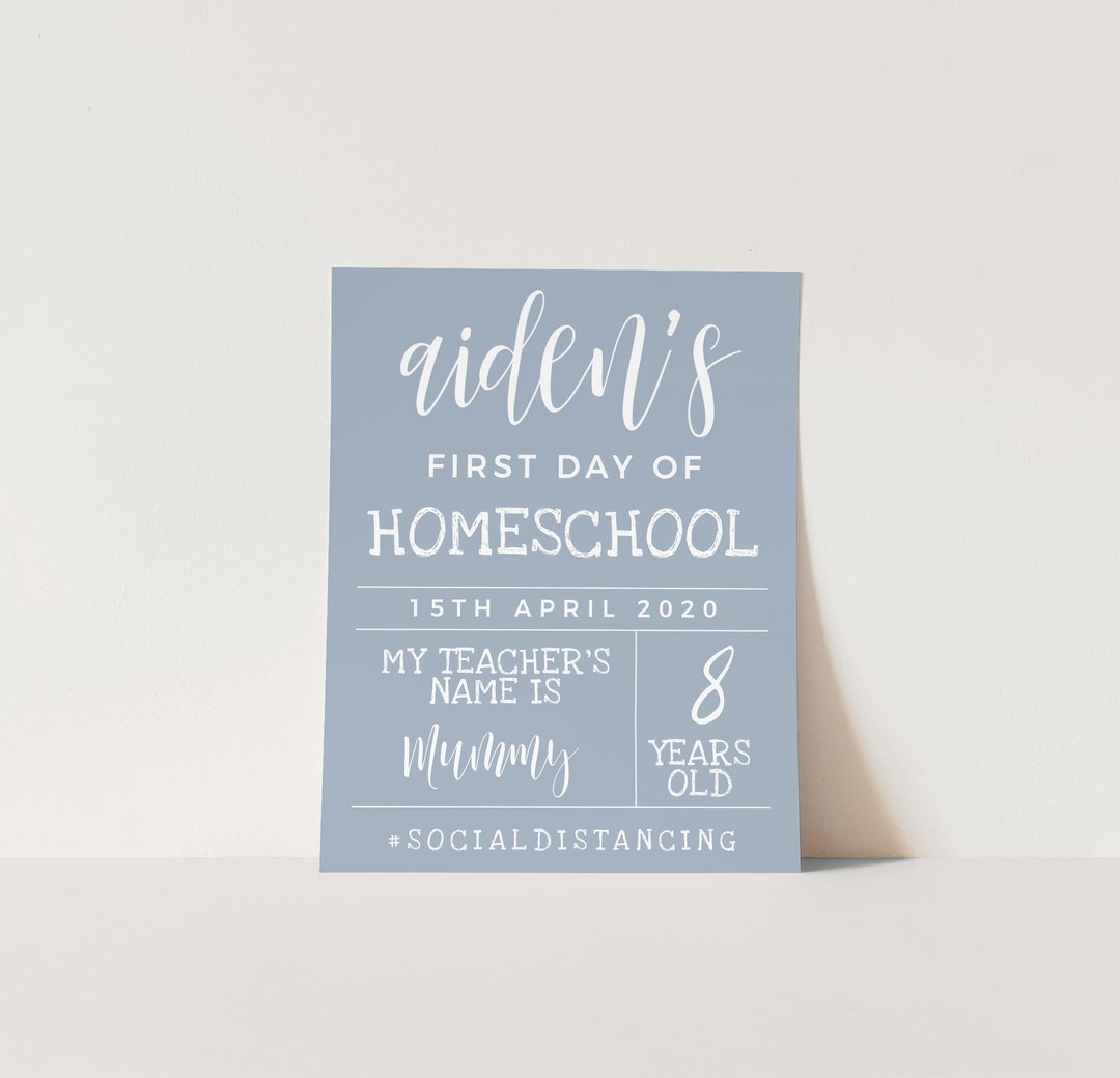 First Day of Homeschool Sign, INSTANT DOWNLOAD Back to School Sign ...