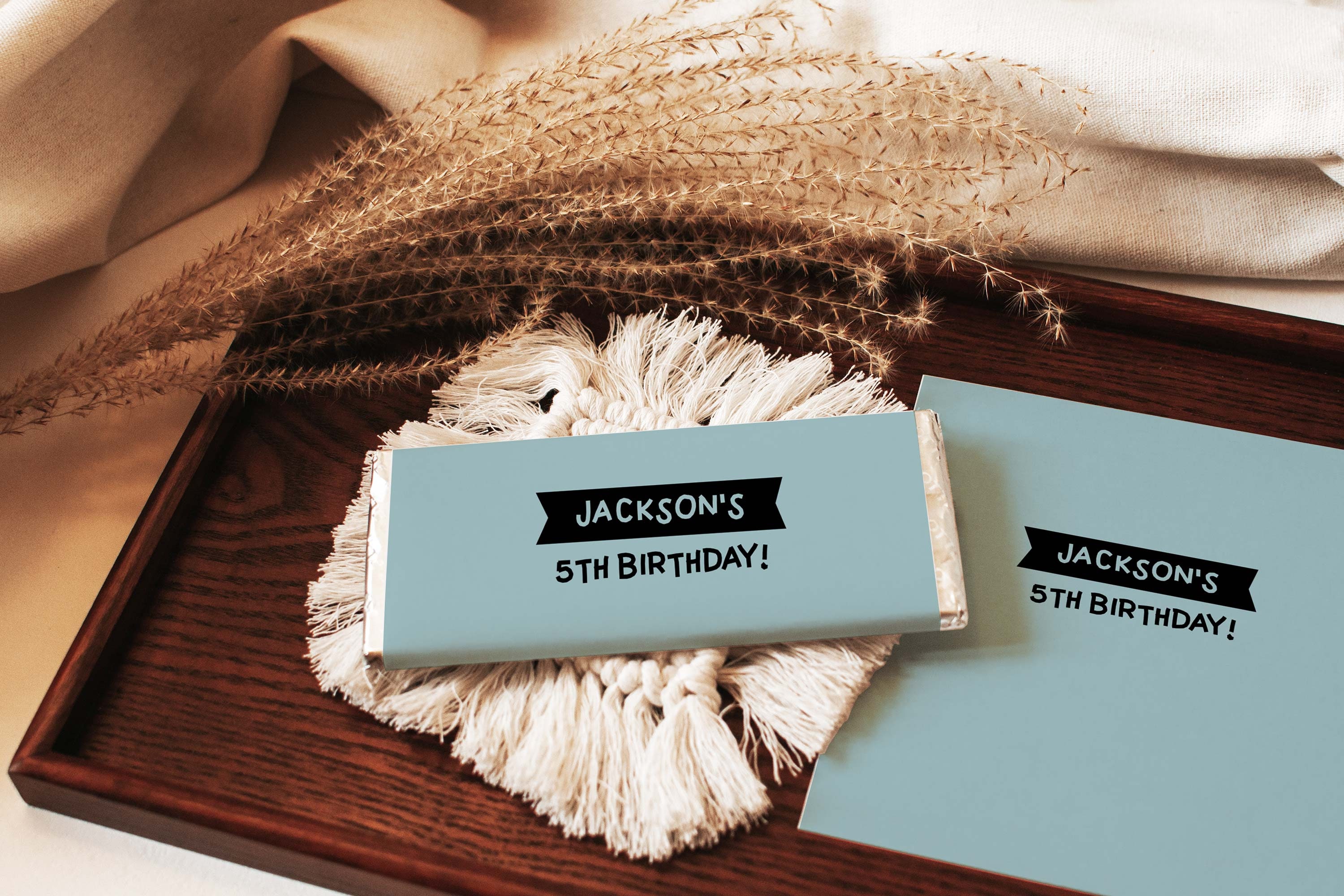 Blue Chocolate Bar Wrapper Template INSTANT DOWNLOAD Printable - Etsy ...