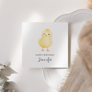 Editable Birthday Card Template, DIY Printable Chick Chicken Farm ...