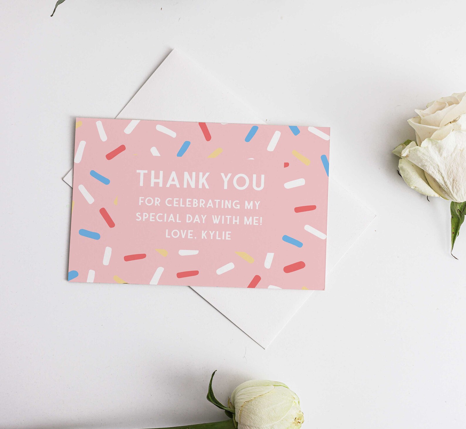 Sprinkle Thank You Card INSTANT DOWNLOAD Personalised Thank You Note ...