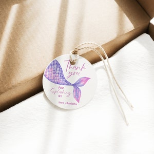 Mermaid Tail Favor Tags Under the Sea Favor Tags Mermaid Party ...