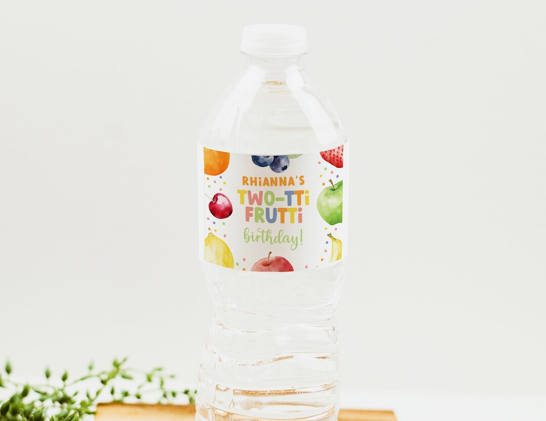 Fruit Drink Bottle Label, Summer Template DIY Editable Printable ...
